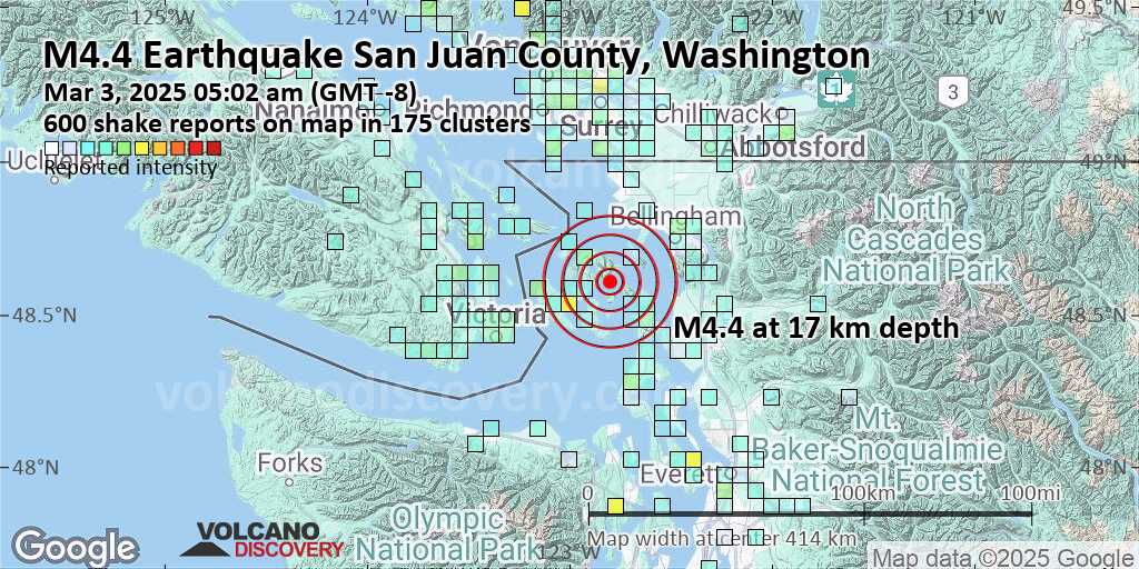 Moderate Mag. 4.5 Earthquake - San Juan County, 18 mi Southwest of ...