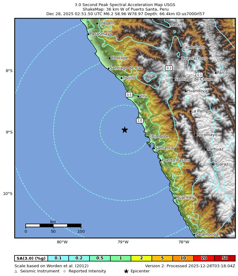 Very Strong Mag. 6.2 Earthquake - South Pacific Ocean, 44 km West of ...