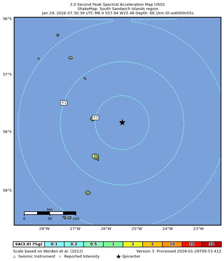 Very Strong Mag. 6.0 Earthquake - South Sandwich Islands Region on ...