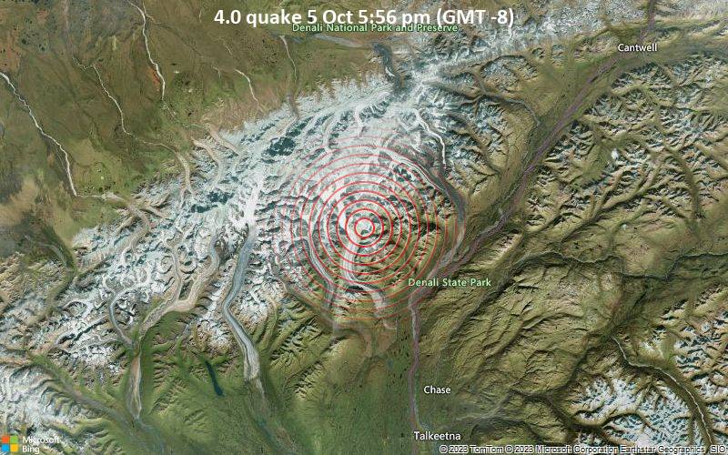 Moderate Magnitude 4.0 Earthquake 34 Miles Northwest of Chase, Alaska ...