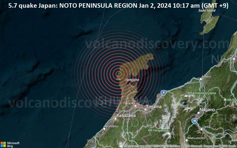 Significant Earthquake of Magnitude 5.7 Just Reported 30 km Northwest ...