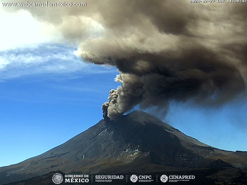 Popocatépetl Volcano (Mexico): Minor Ashfall Spread Across Vast Parts ...