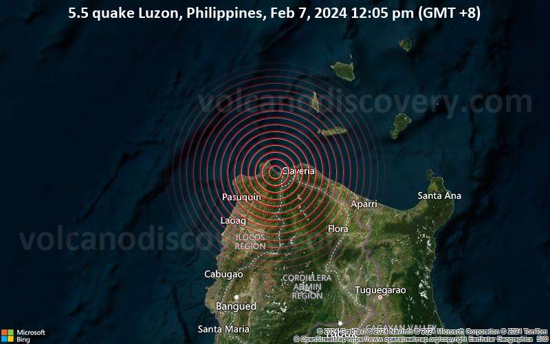 Magnitude 5.5 Earthquake Strikes Near Laoag, Ilocos Norte, Ilocos ...