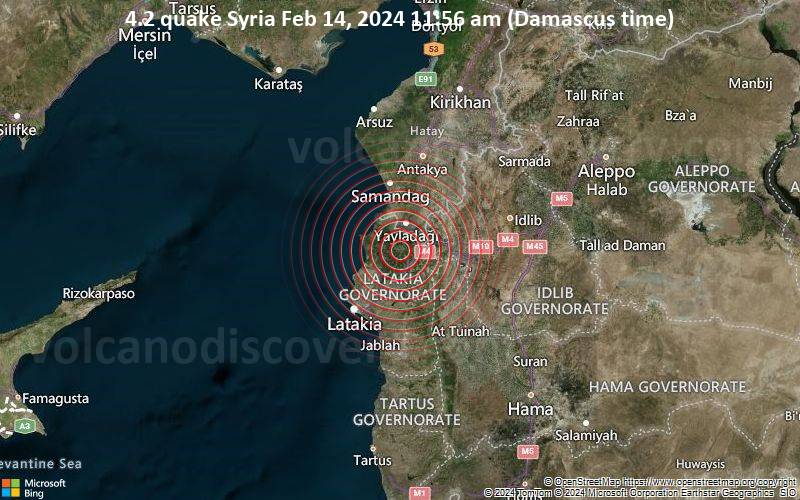 Moderate Tremor of Magnitude 4.2 Just Reported 36 km Northeast of ...