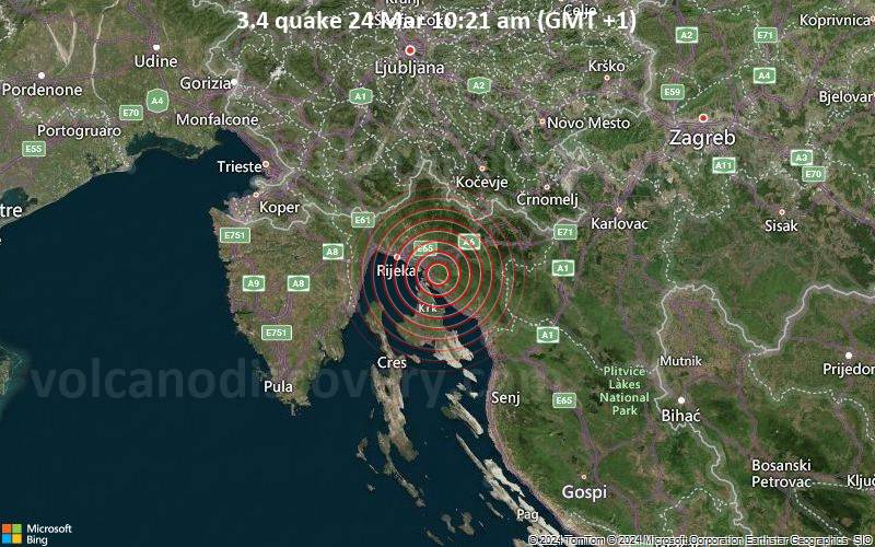Small Earthquake of Magnitude 3.4 Just Reported 17 km Southeast of ...