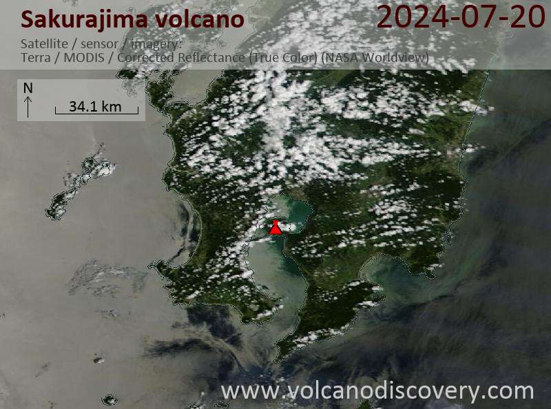 Sakurajima Volcano Volcanic Ash Advisory: EXPLODED AT 20240720/0458Z ...