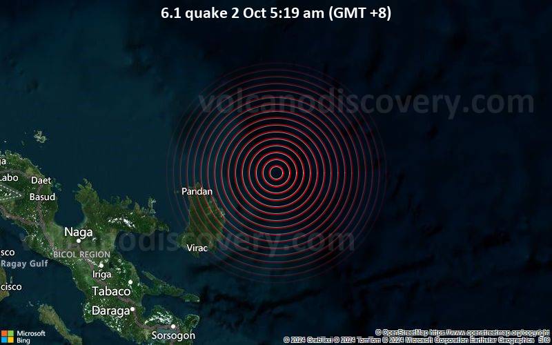 Magnitude 6.1 Earthquake Strikes Near Tabaco City, Albay, Bicol ...