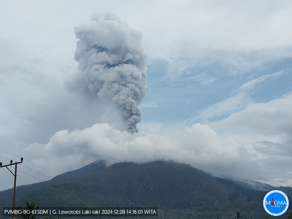 Lewotobi Lakilaki Volcano (Flores, Indonesia): Vigorous Eruption Yesterday