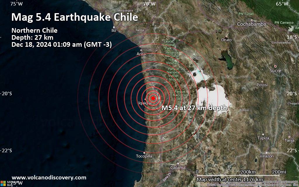 Strong Mag. 5.2 Earthquake - 25 km East of Iquique, Provincia de ...