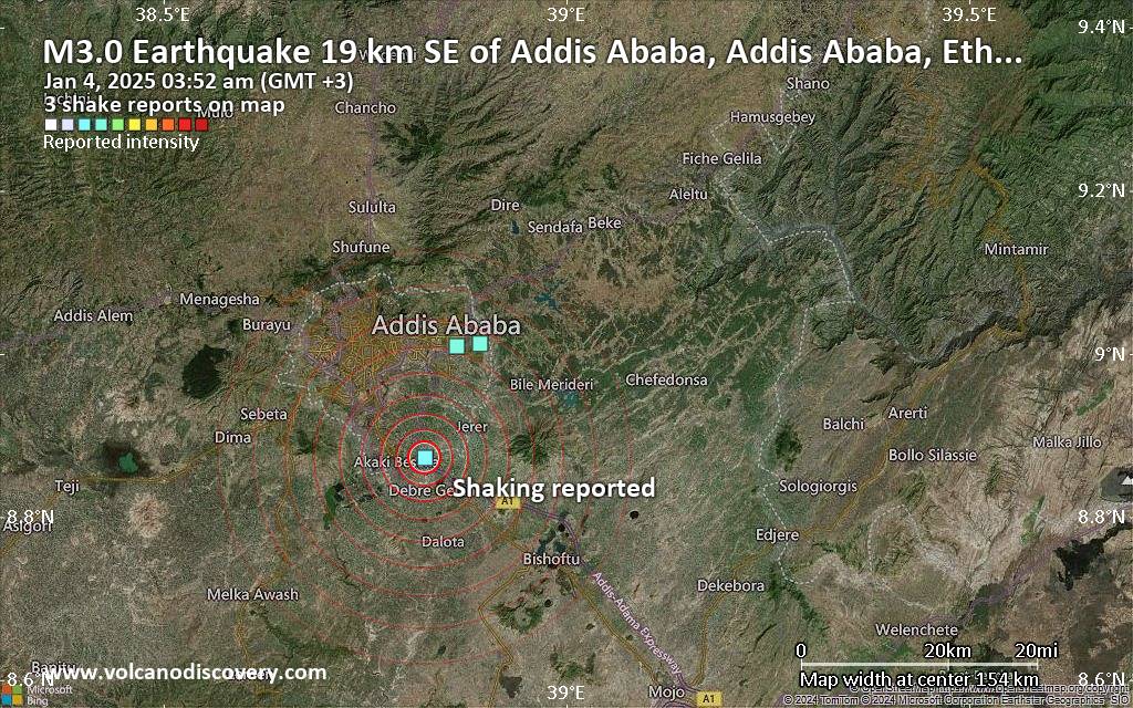 Seismic-like Event, Possible Earthquake, Reported few Minutes ago Near ...