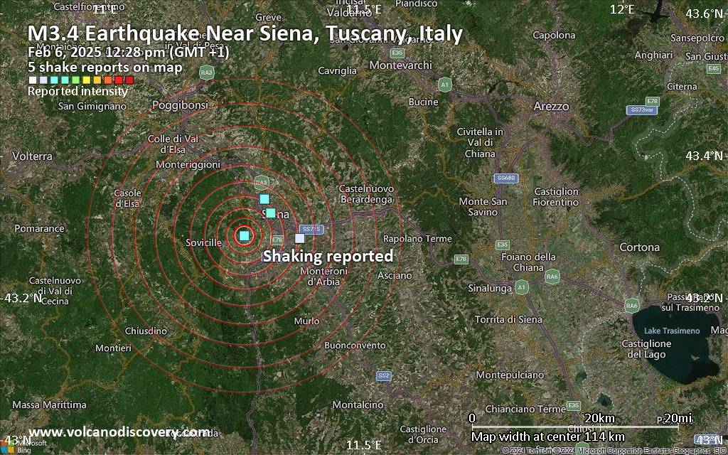 World Earthquake Report for Thursday, 6 February 2025 | VolcanoDiscovery