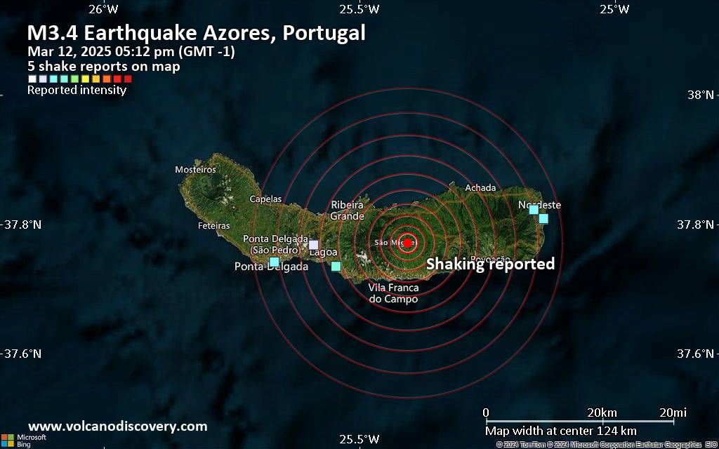 Moderate Mag. 4.2 Earthquake - North Atlantic Ocean, 42 km Southeast of ...