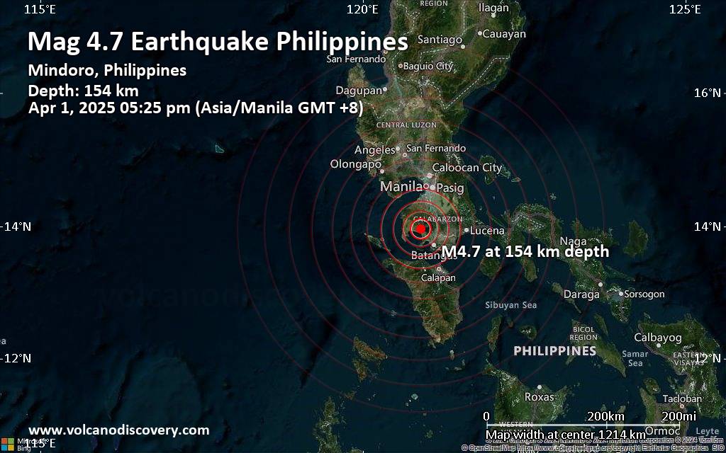 Moderate Mag. 4.9 Earthquake - 6 km SE of Tingloy, Philippines, on ...