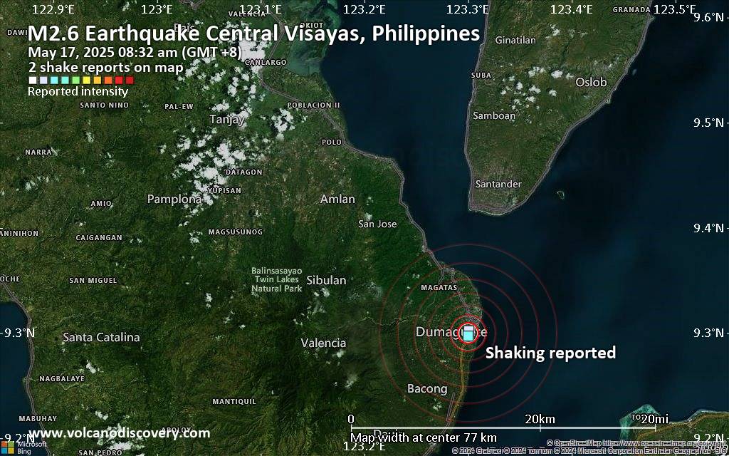 World Earthquake Report for Saturday, 17 May 2025 | VolcanoDiscovery
