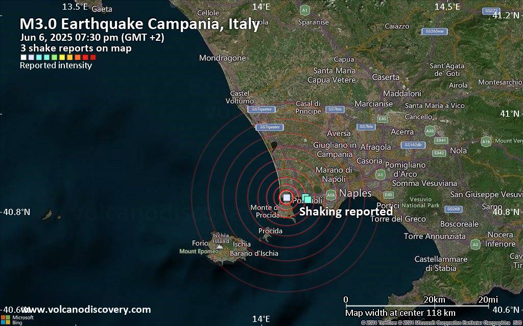 Seismic-like event, possible earthquake, reported few minutes ago near ...