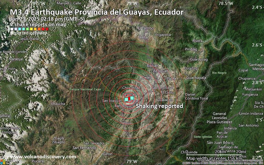 Seismic-like Event, Possible Earthquake, Reported few Minutes ago Near ...