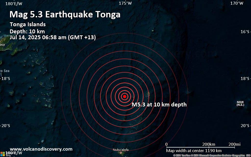 Moderate Mag. 4.8 Earthquake - South Pacific Ocean, 103 km North of ...