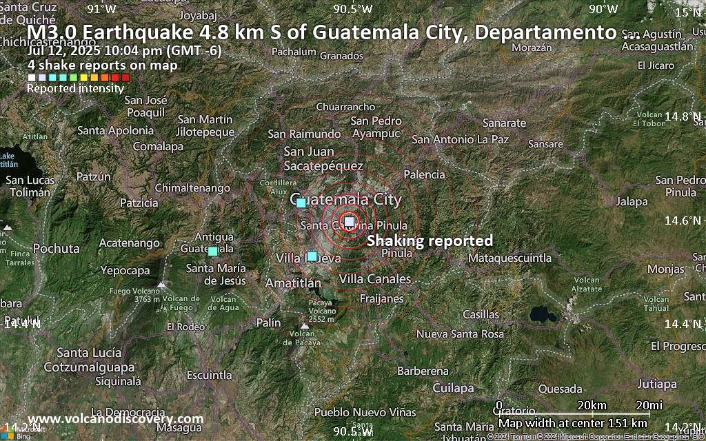 Seismic-like Event, Possible Earthquake, Reported few Minutes ago Near ...