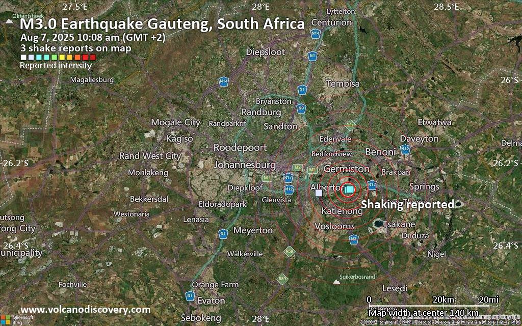 Seismic-like Event, Possible Earthquake, Reported few Minutes ago Near ...
