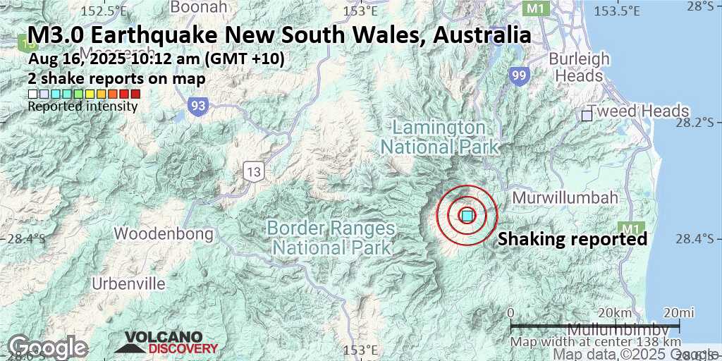 Strong Mag. 5.6 Earthquake - Gympie Regional Council, 284 km South of ...