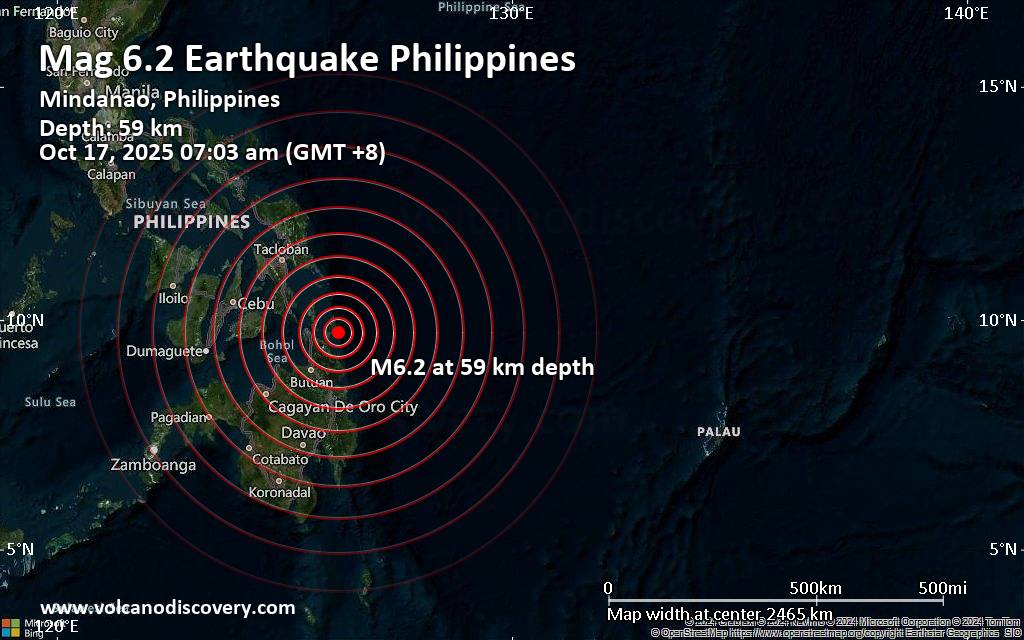 Significant Earthquake of Magnitude 6.2 Just Reported 77 km East of ...