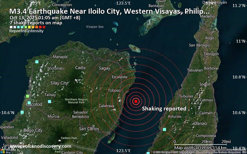Seismic-like Event, Possible Earthquake, Reported few Minutes ago Near ...