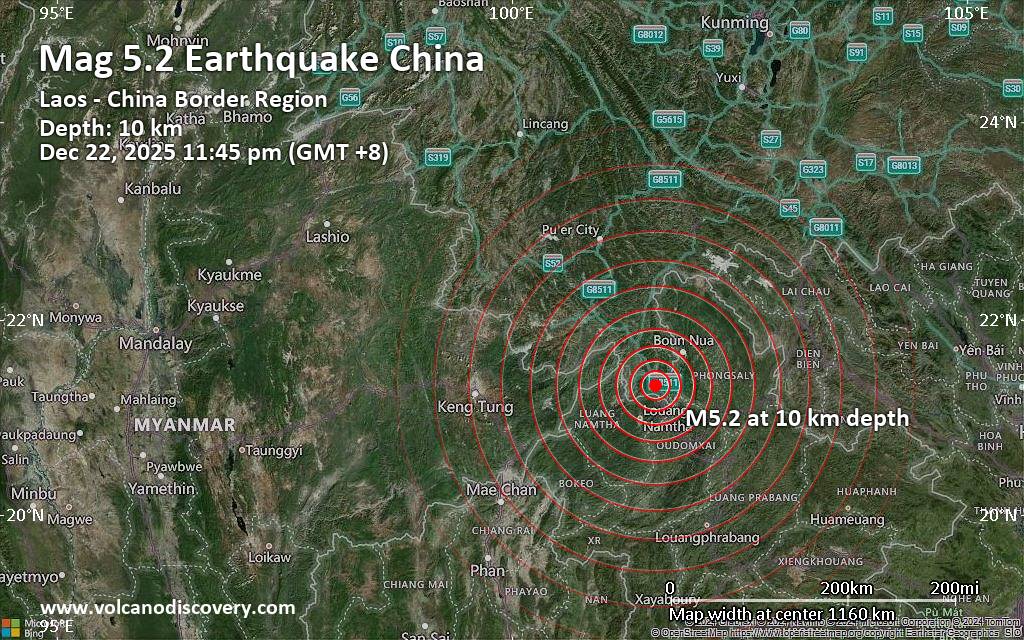 Significant Earthquake of Magnitude 5.2 Just Reported 15 km South of ...