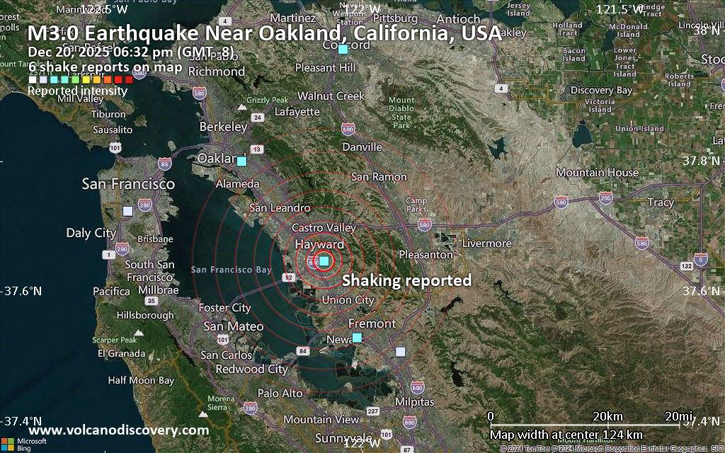 Seismic-like Event, Possible Earthquake, Reported few Minutes ago Near ...