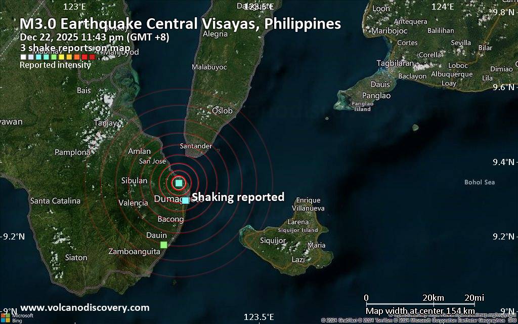 Seismic-like Event, Possible Earthquake, Reported few Minutes ago Near ...