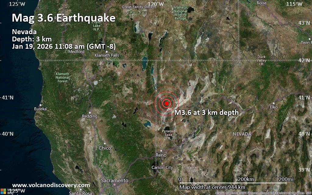 Small 3.6 Quake Hits Near Gerlach, Washoe County, Nevada, USA ...