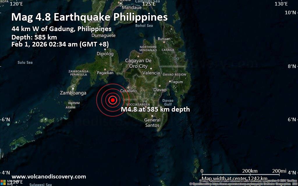 Magnitude 4.8 Earthquake Strikes Near Cotabato, PH.14.B8, Autonomous ...