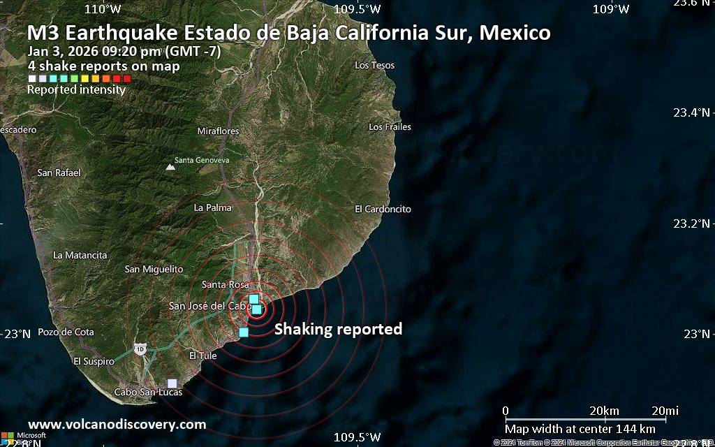 Seismic-like Event, Possible Earthquake, Reported few Minutes ago Near ...