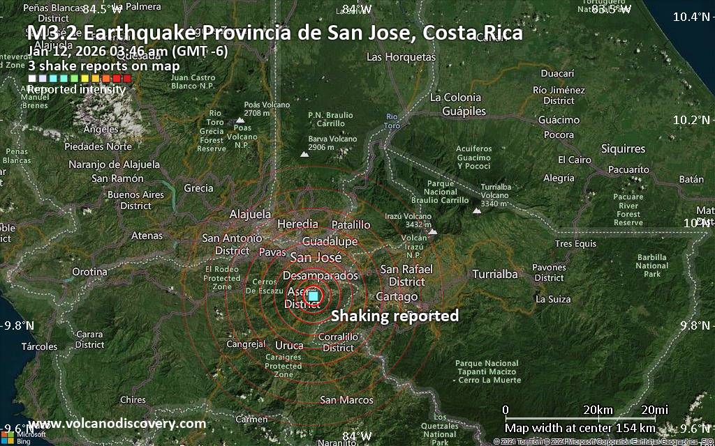 Seismic-like Event, Possible Earthquake, Reported few Minutes ago Near ...