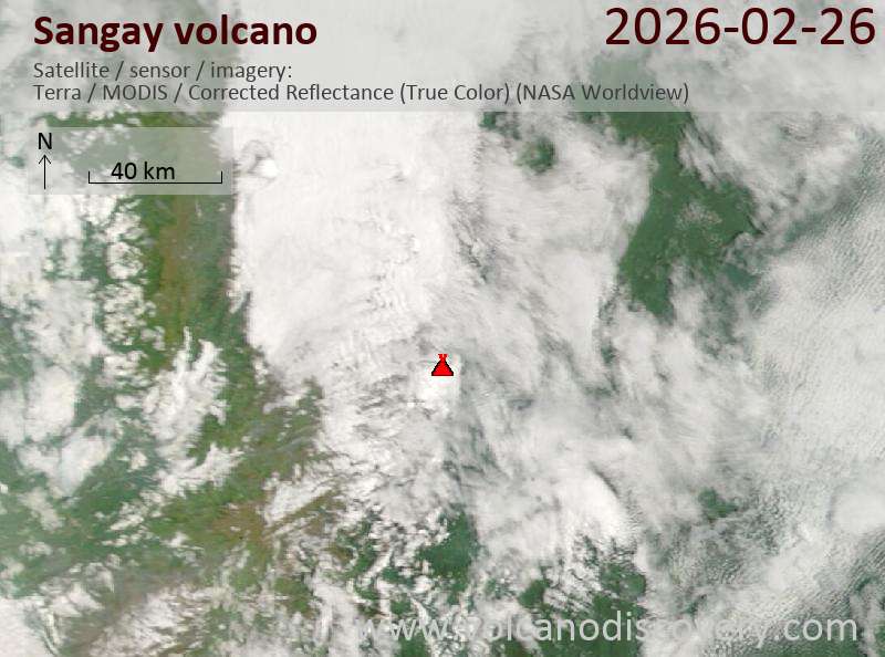 Sangay Volcano Volcanic Ash Advisory: VA EMS CONT to 20000 ft (6100 m)