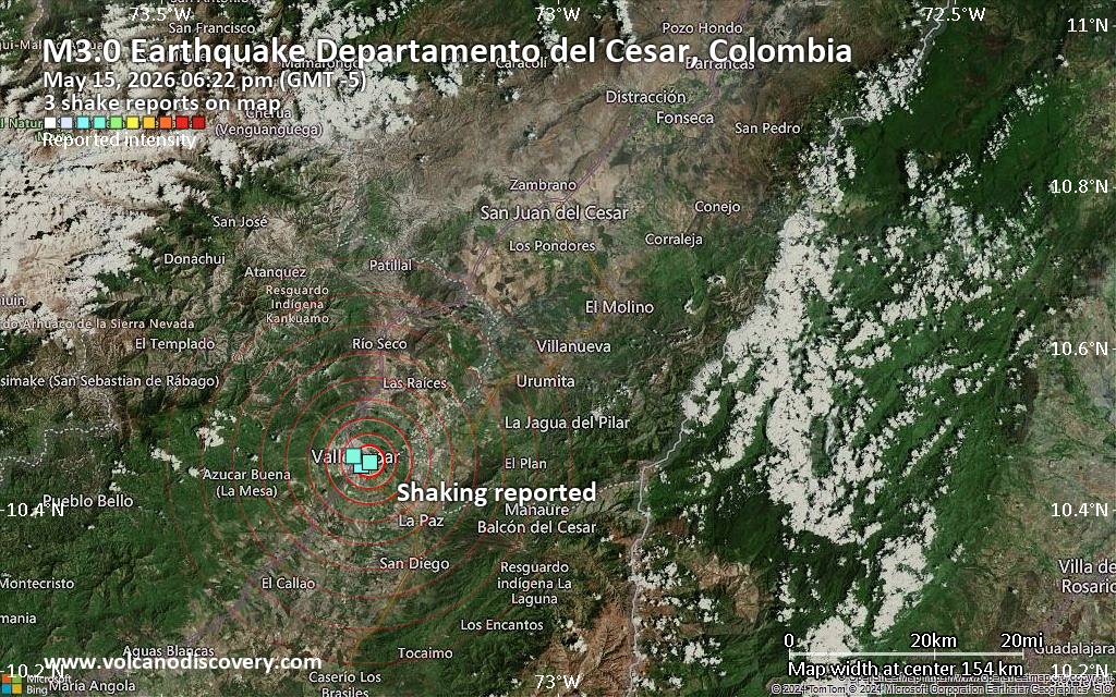 Seismic-like event, possible earthquake, reported few minutes ago near ...