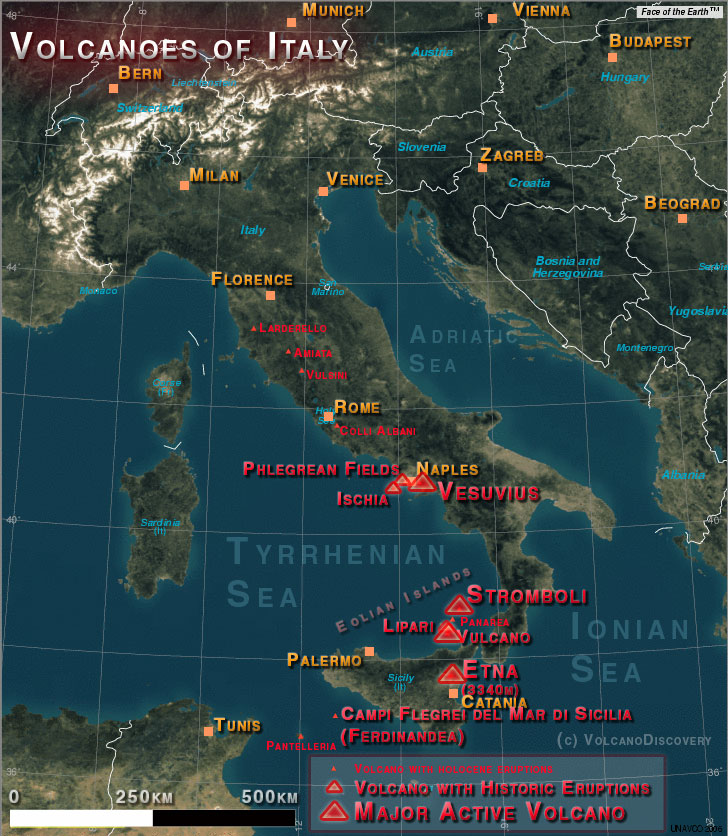 Vulkane, Ausbrüche und Erdbeben in Italien - Fakten und Infos ...