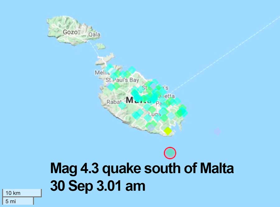 Malta Earthquakes Today: Latest Quakes | VolcanoDiscovery